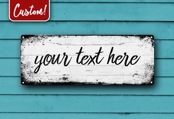 CUSTOM Rustic Wood Design on Metal Sign Wall Decor for Home - Etsy