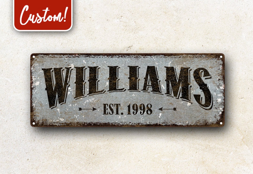 CUSTOM Rustic Metal Sign Wall Decor for Home and Office - Etsy