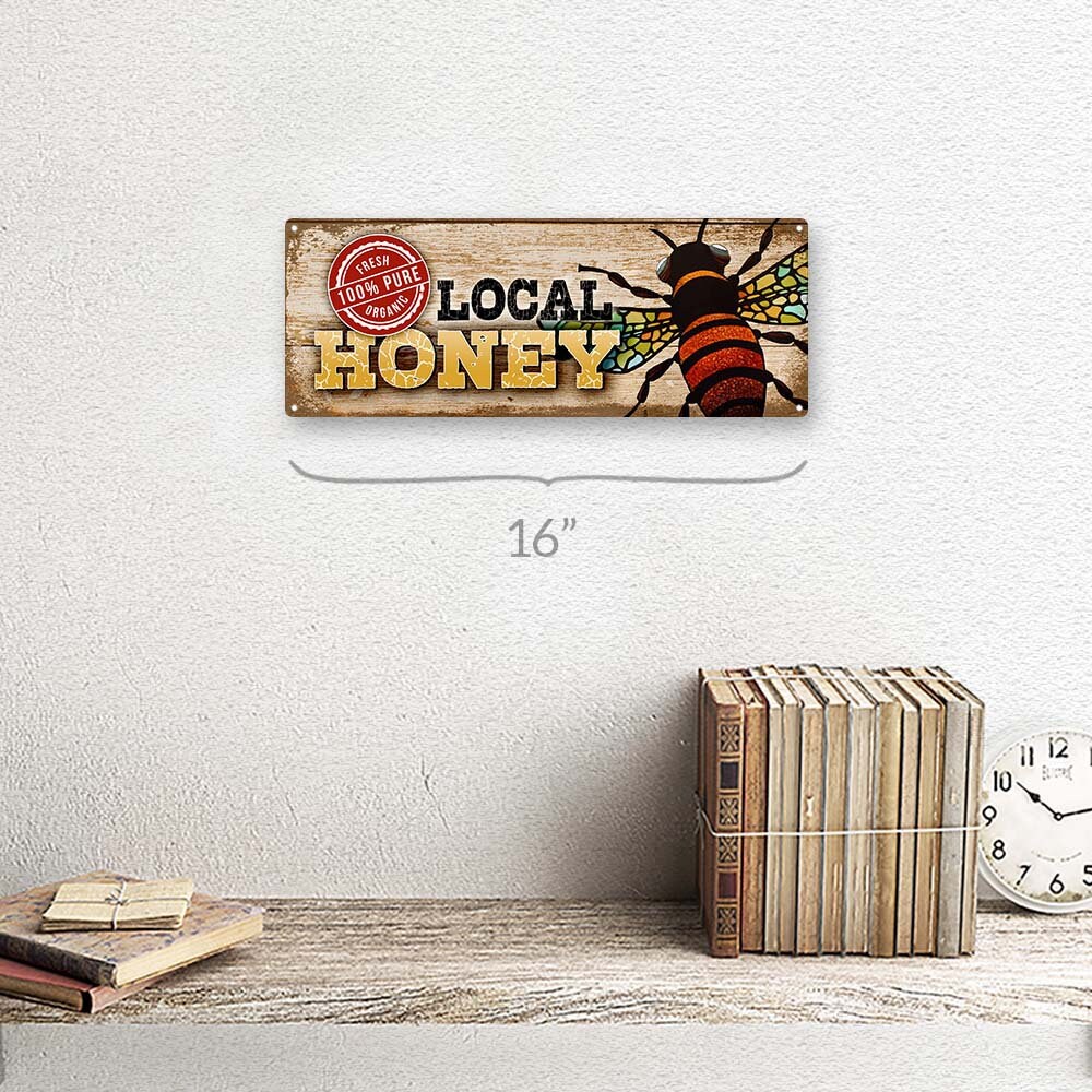 Fresh Organic Local Honey / Bee Metal Sign Wall Decor for | Etsy