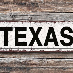 Texas Metal Street Sign, Rustic, Vintage - Etsy