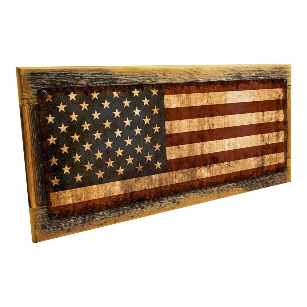 Rustic United States Flag Metal Sign Wall Decor for Home and - Etsy
