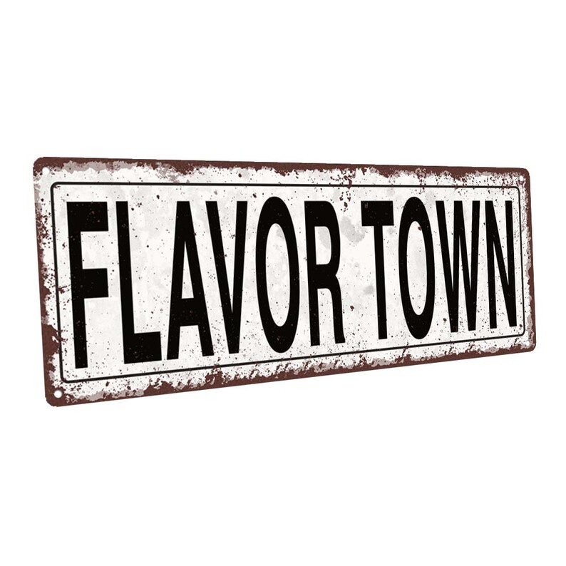 Flavor Town Metal Sign Wall Decor for Kitchen Dining Room - Etsy