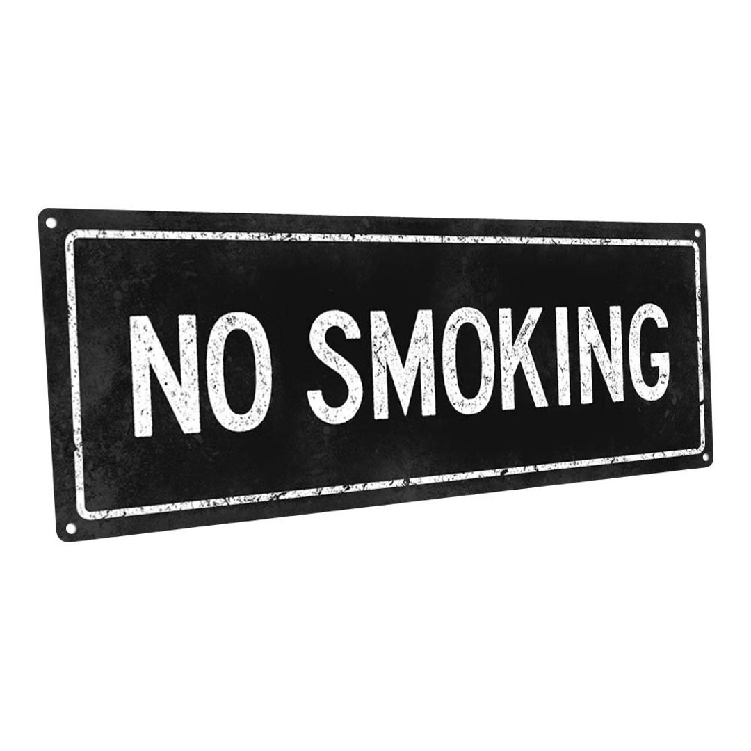 Black No Smoking Metal Sign; Wall Decor for Home and Office - Etsy