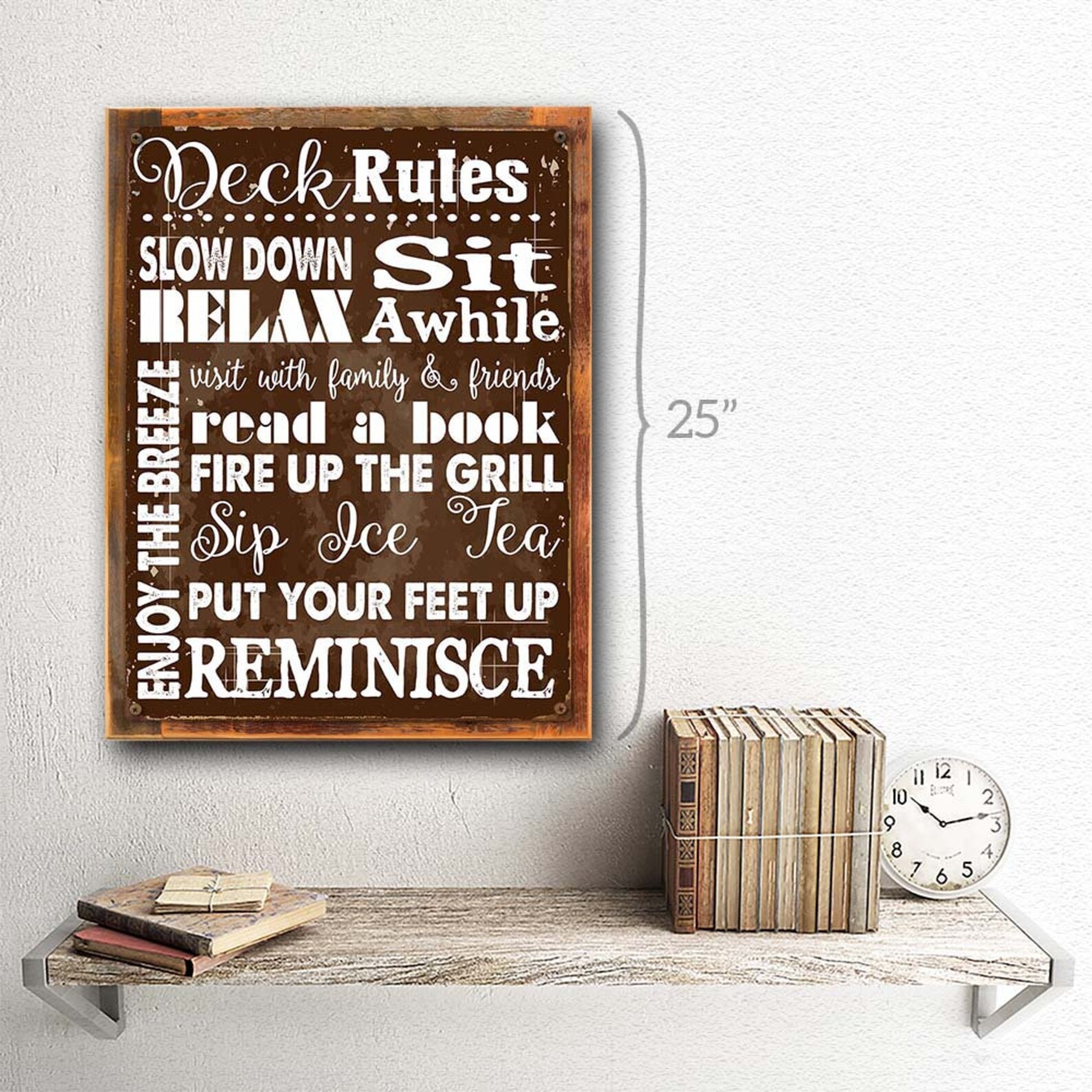 Deck Rules Rules Metal Sign Wall Decor for Porch Patio or - Etsy