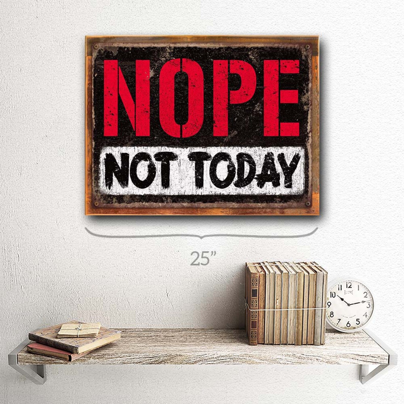 Nope Not Today Metal Sign Wall Decor for Mancave Den or - Etsy