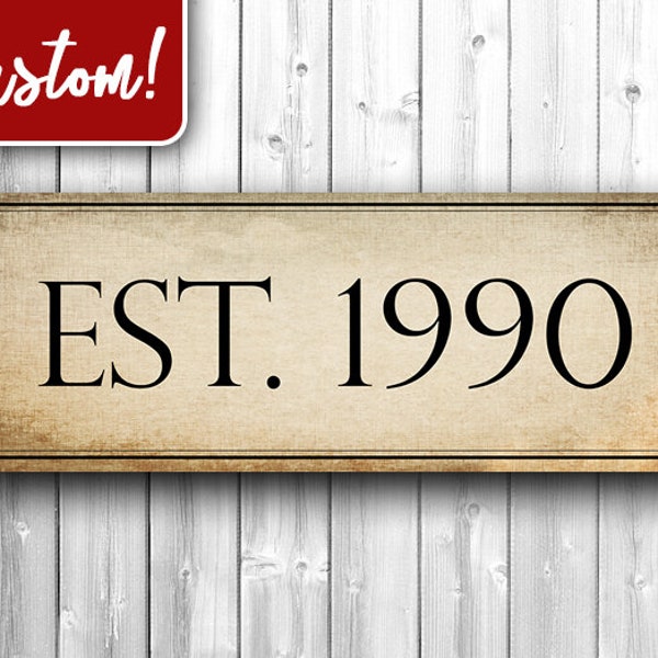 Buy Established Sign - Etsy