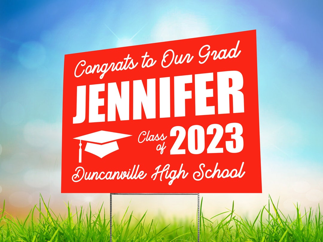 CUSTOM Graduation Yard Sign, Class of 2023, Senior Yard Sign - Etsy