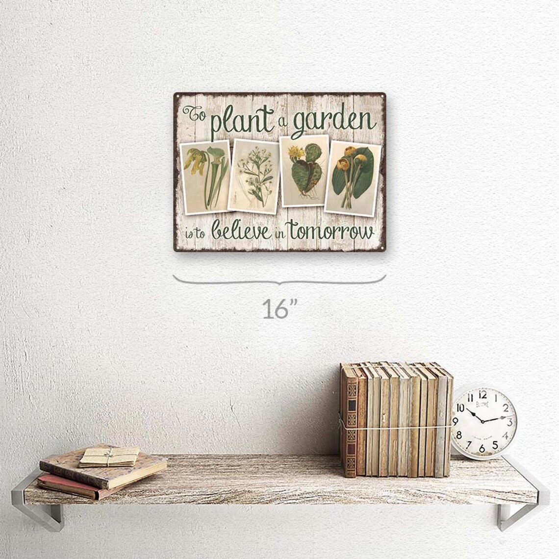 Plant a Garden Metal Sign Wall Decor for Porch Patio or | Etsy