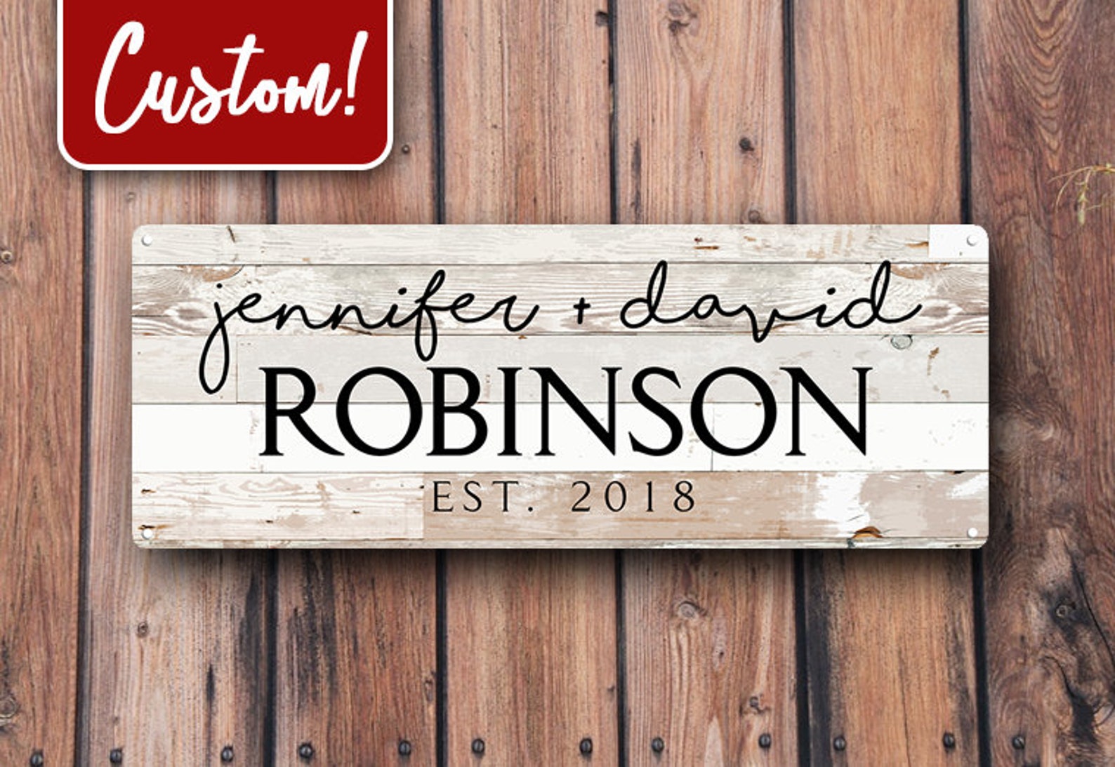 CUSTOM Couple Established Metal Sign Wall Decor for Home and | Etsy