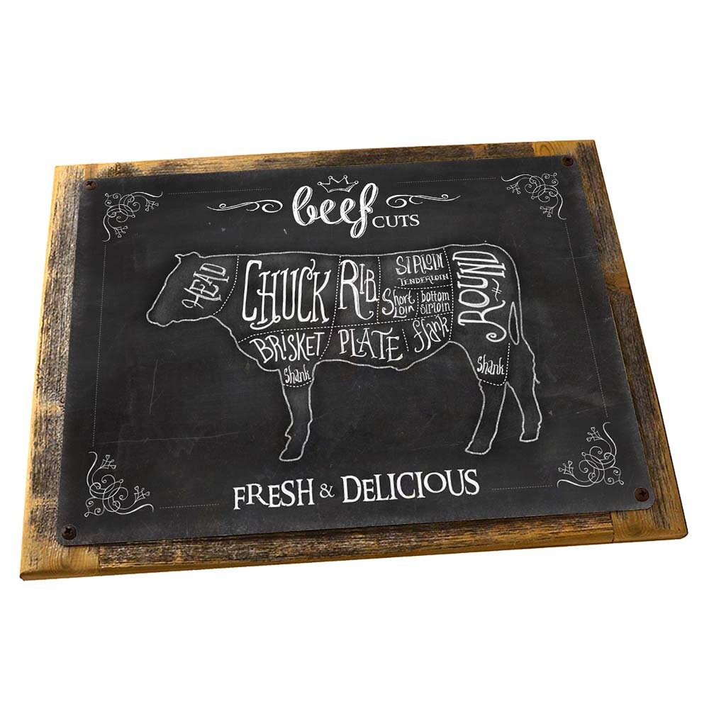 Beef Cuts Fresh & Delicious Metal Sign Wall Decor for | Etsy