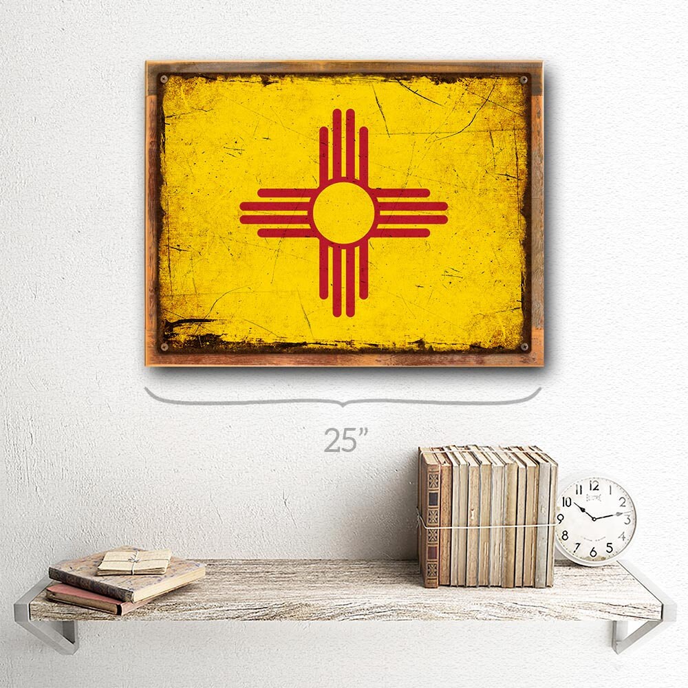 New Mexico State Flag Metal Sign Wall Decor for Home and | Etsy