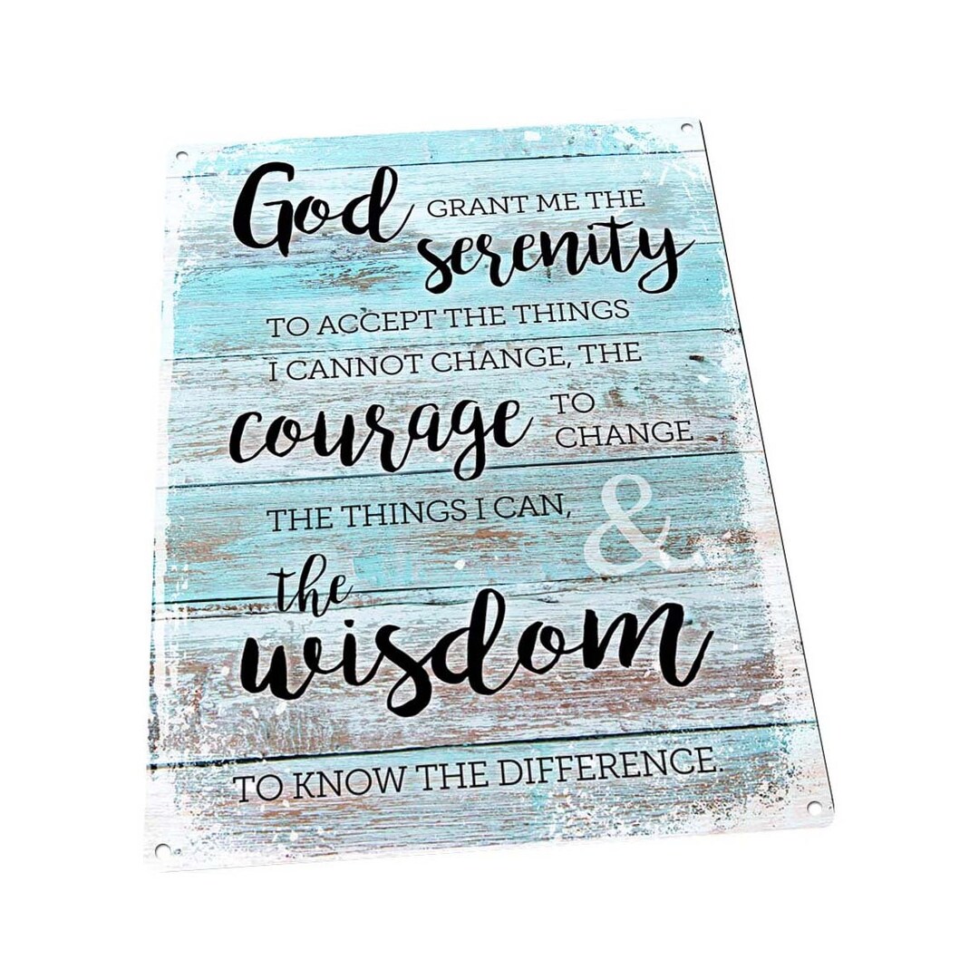 Serenity Prayer Metal Sign; Wall Decor for Office or Meeting Room - Etsy