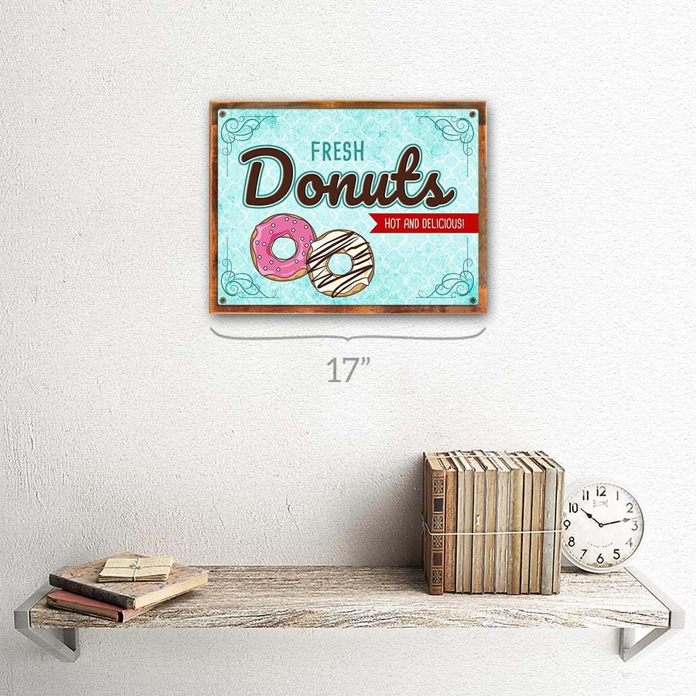 Fresh Donuts Metal Sign Wall Decor for Kitchen and Dining | Etsy