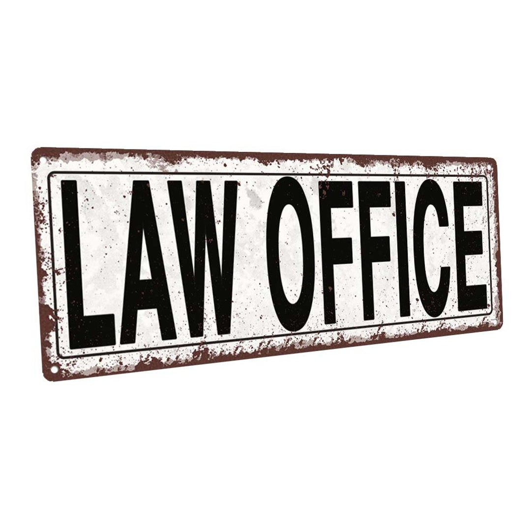 Law Office Metal Sign; Wall Decor for Home and Office - Etsy