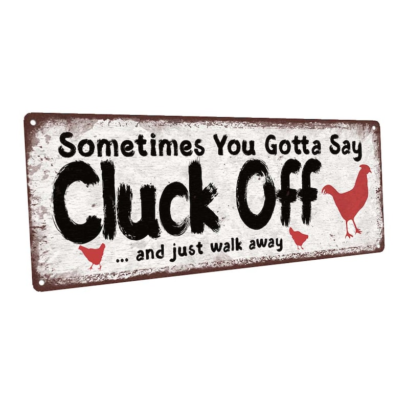 Cluck off Metal Sign Wall Decor for Farm and Country - Etsy