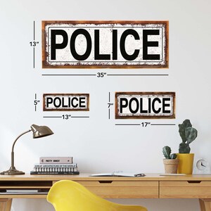 Police Metal Sign; Wall Decor for Home and Office - Etsy