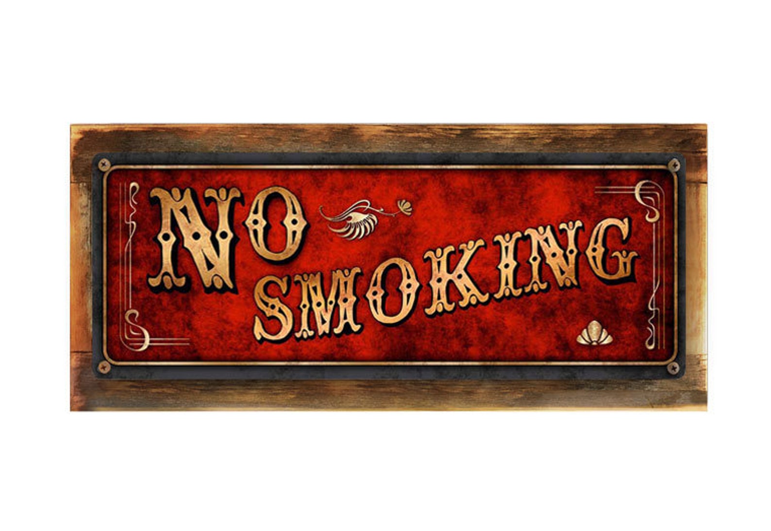 No Smoking Metal Sign Mancave Vintage Retro Art Décor Bar - Etsy
