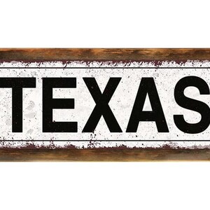 Texas Metal Street Sign, Rustic, Vintage - Etsy