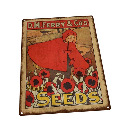 Flower Seeds Vintage Advertisement Metal Sign Wall Decor for - Etsy