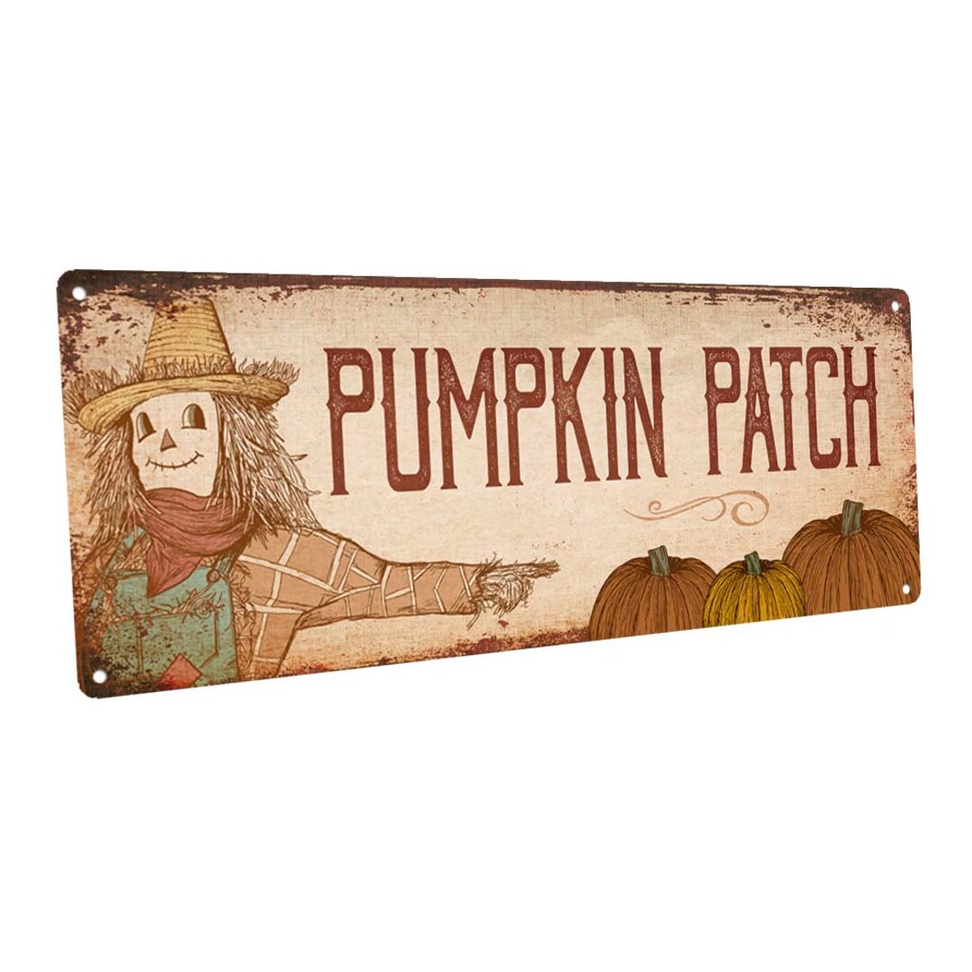 Pumpkin Patch Metal Sign; Wall Decor for Seasonal Ocassions - Etsy