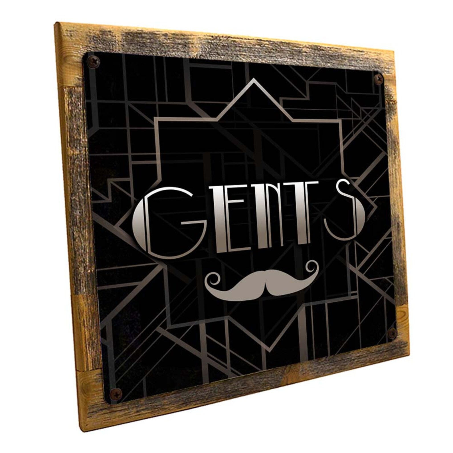 Gents Art Deco Style Metal Sign for Home, Restroom, Bathroom, Laundry ...