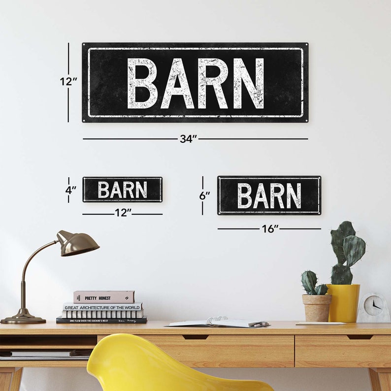 Black Barn Metal Sign Wall Decor for Farm and Country - Etsy