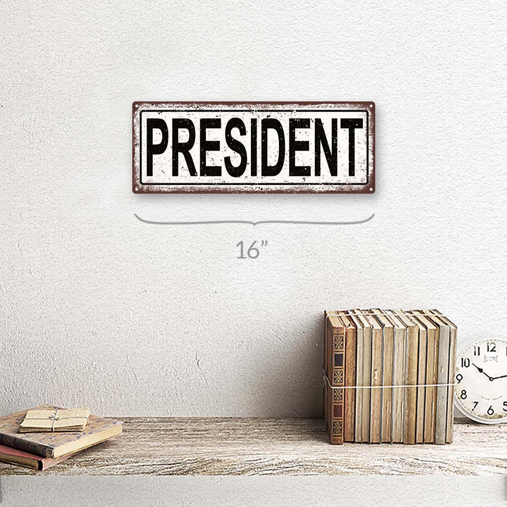 President Metal Sign Wall Decor for Home and Office | Etsy