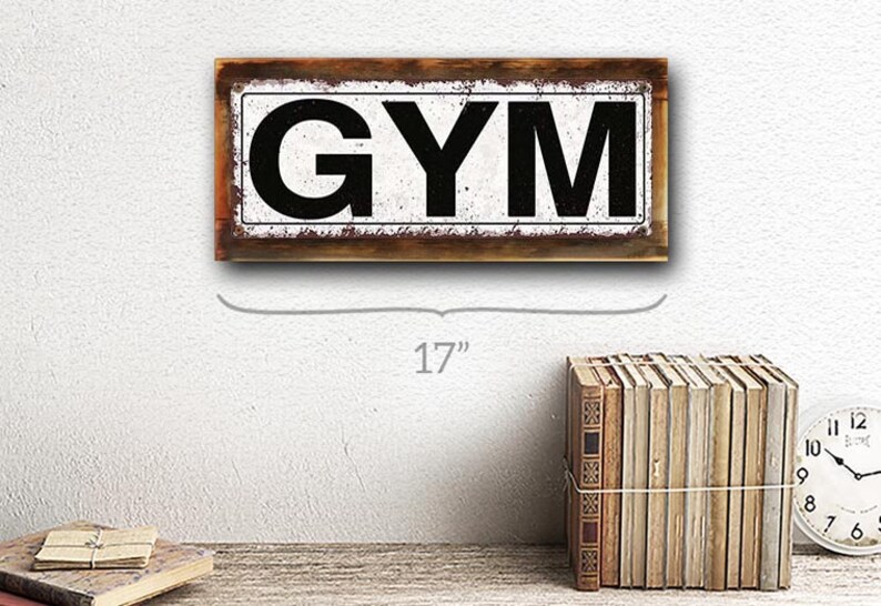 Gym Metal Street Sign Rustic Vintage TFD2069 | Etsy
