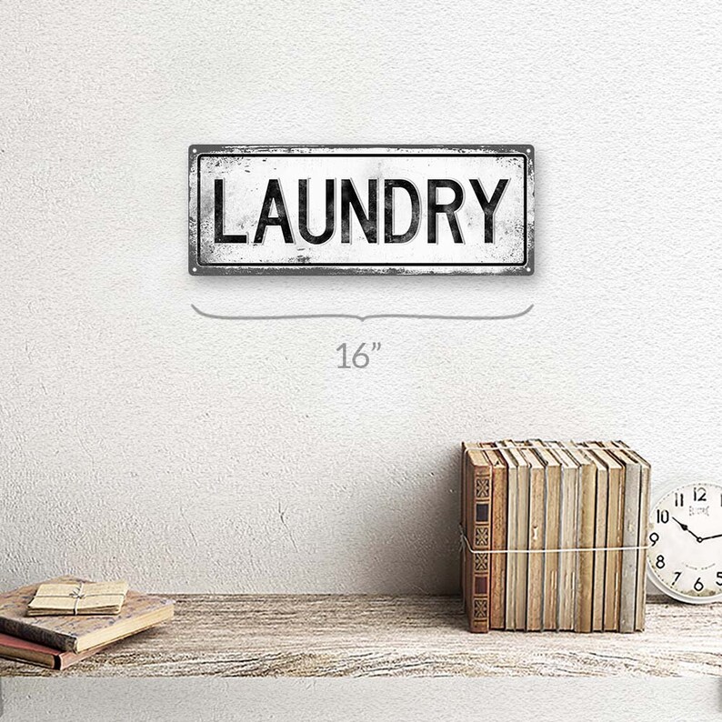 Laundry Metal Sign Wall Decor for Bath or Laundry | Etsy