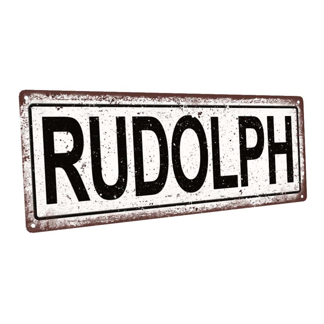 Rudolph Metal Sign; Wall Decor for Seasonal Ocassions - Etsy