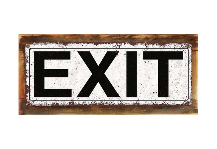 Exit Metal Street Sign Rustic Vintage | Etsy