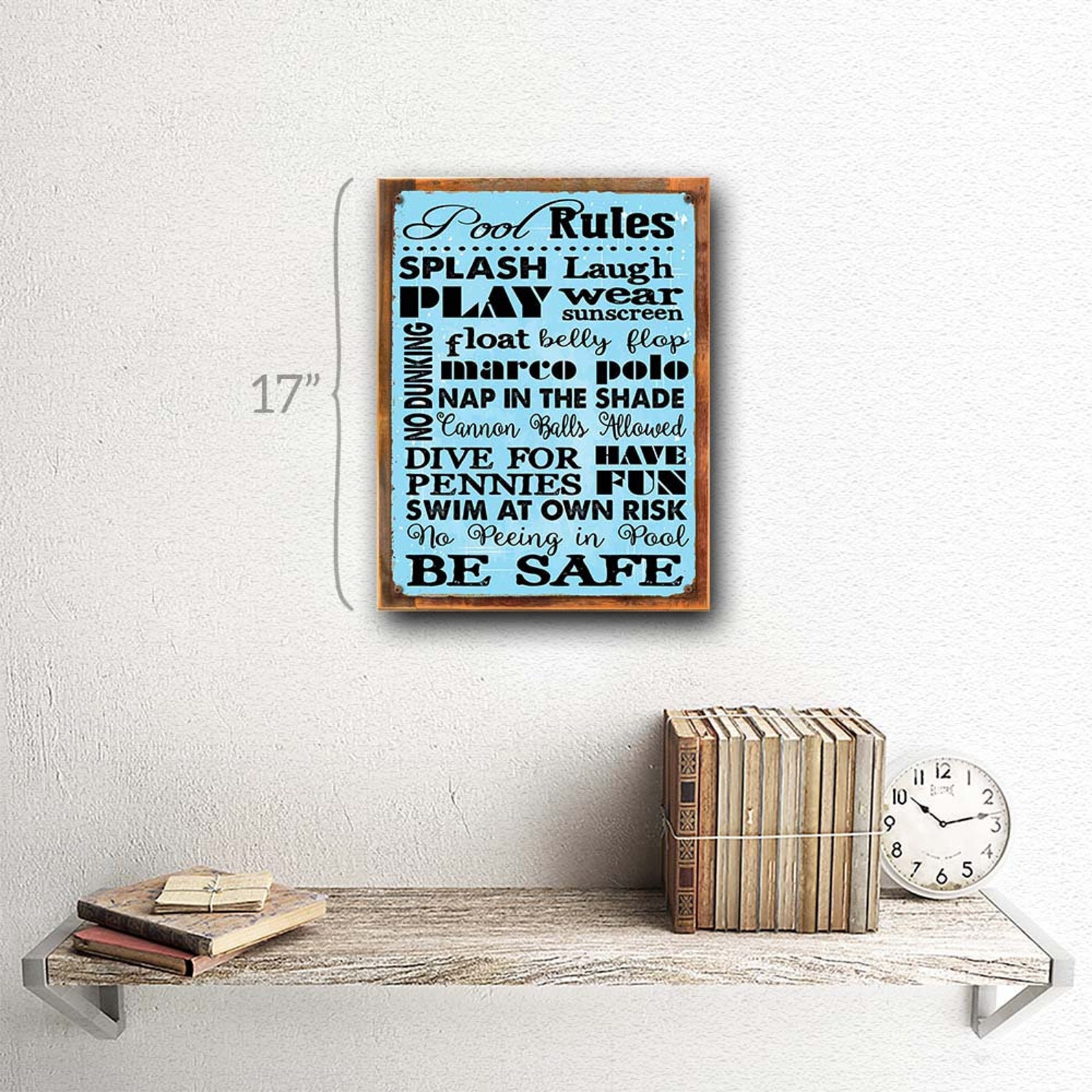 Pool Rules Metal Sign Wall Decor for Porch Patio or Deck | Etsy