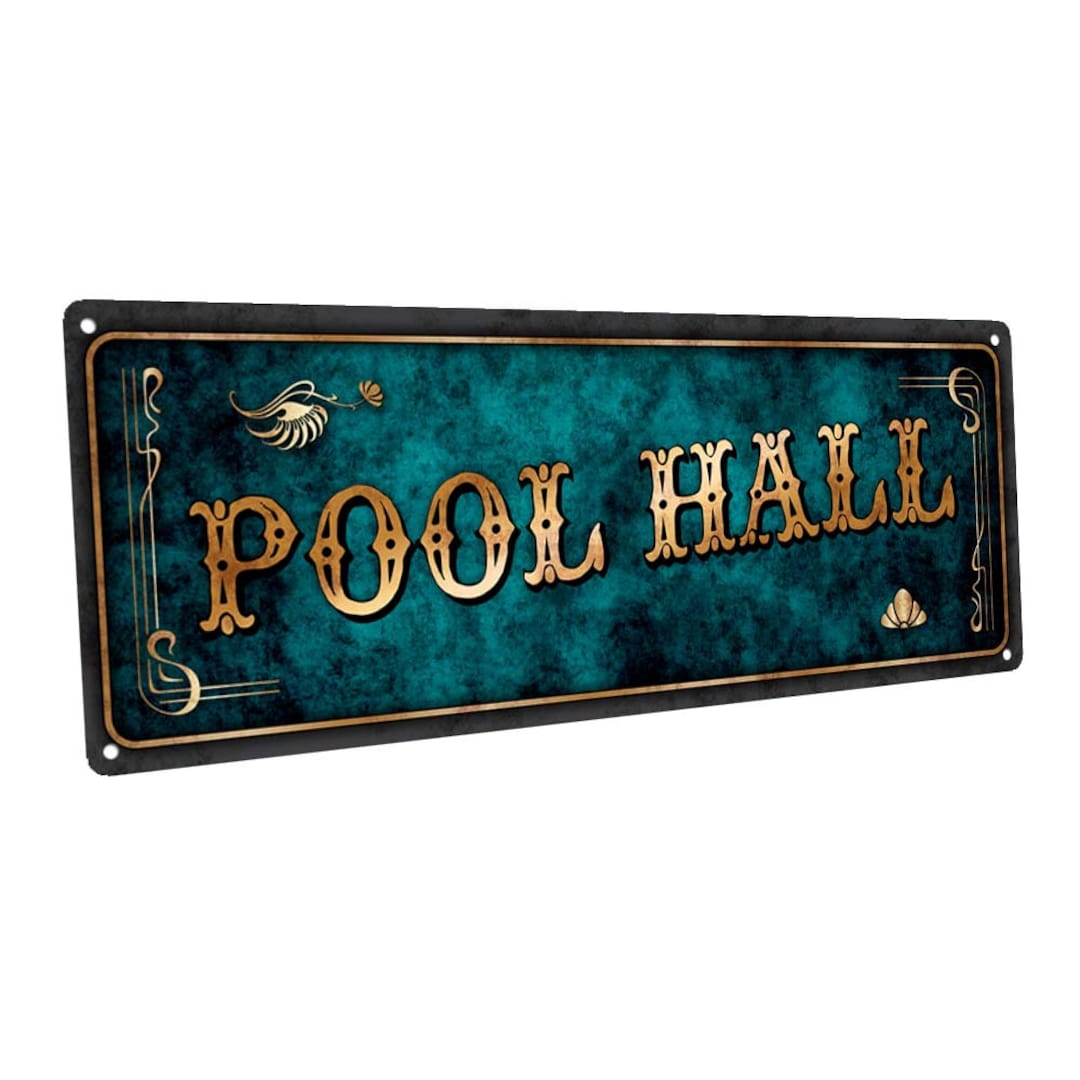 Blue Pool Hall Metal Sign; Wall Decor for Mancave, Den, or Gameroom - Etsy