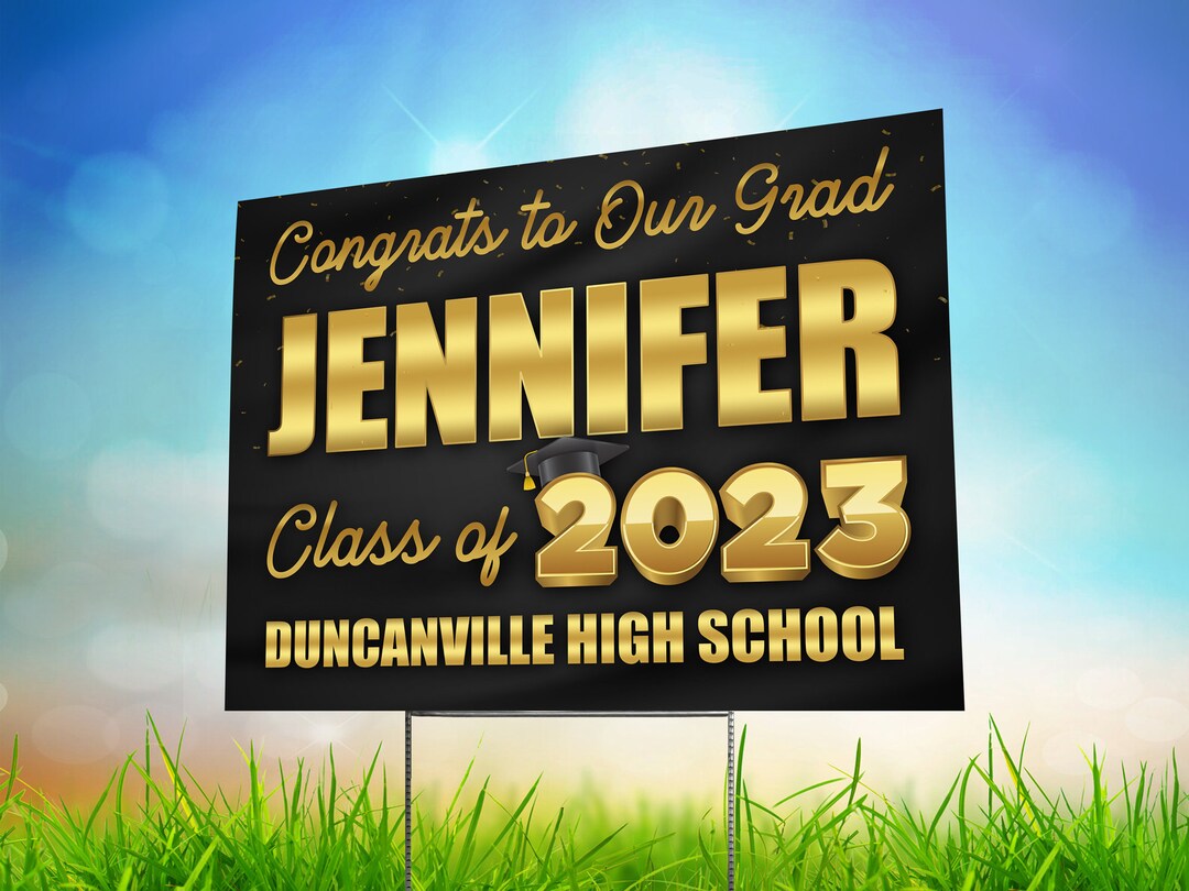 CUSTOM Graduation Yard Sign, Class of 2023, Senior Year Sign ...