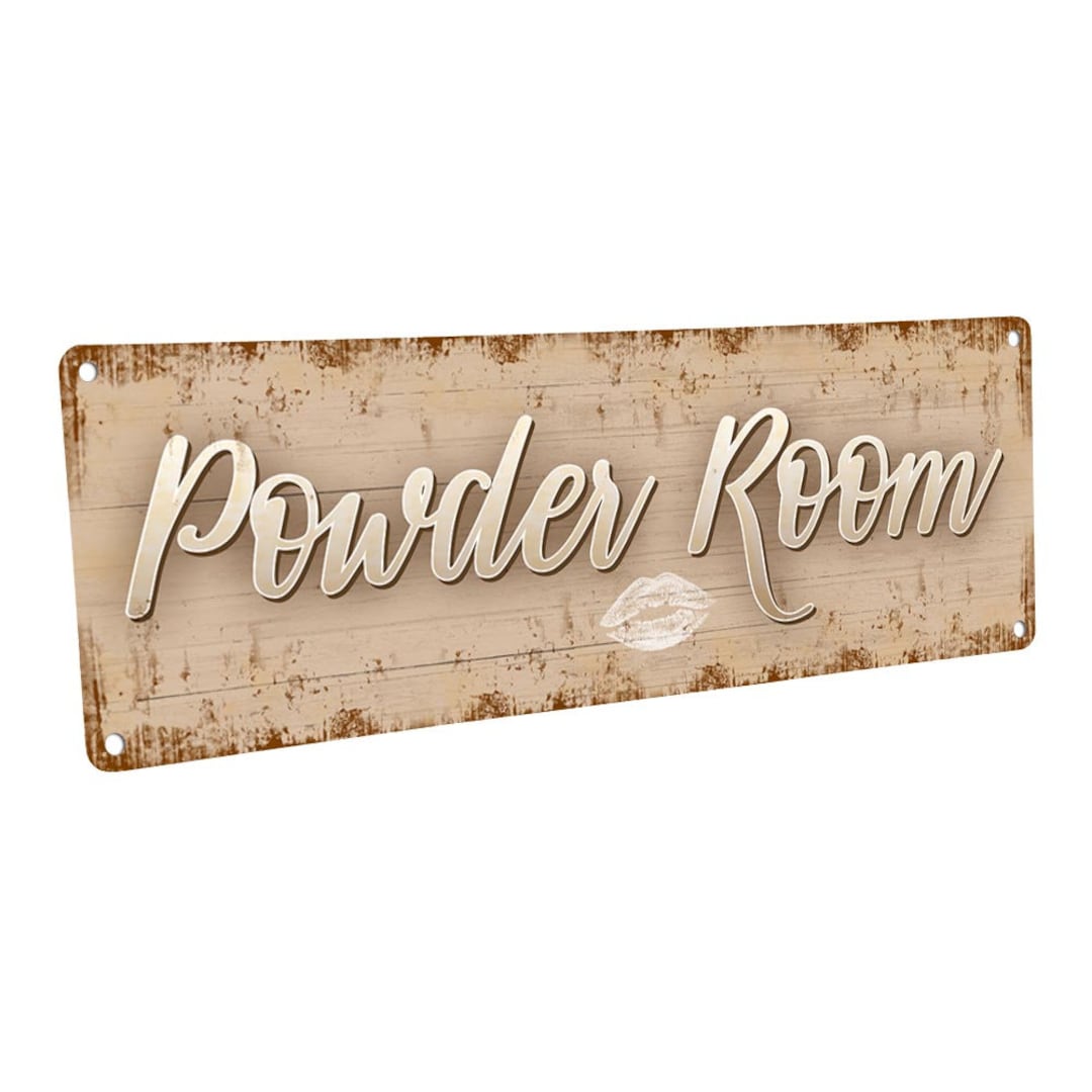 Powder Room Metal Sign; Wall Decor for Bath or Laundry - Etsy