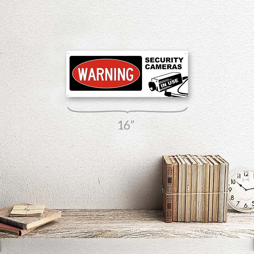Warning Security Cameras In Use Metal Sign Wall Decor for | Etsy