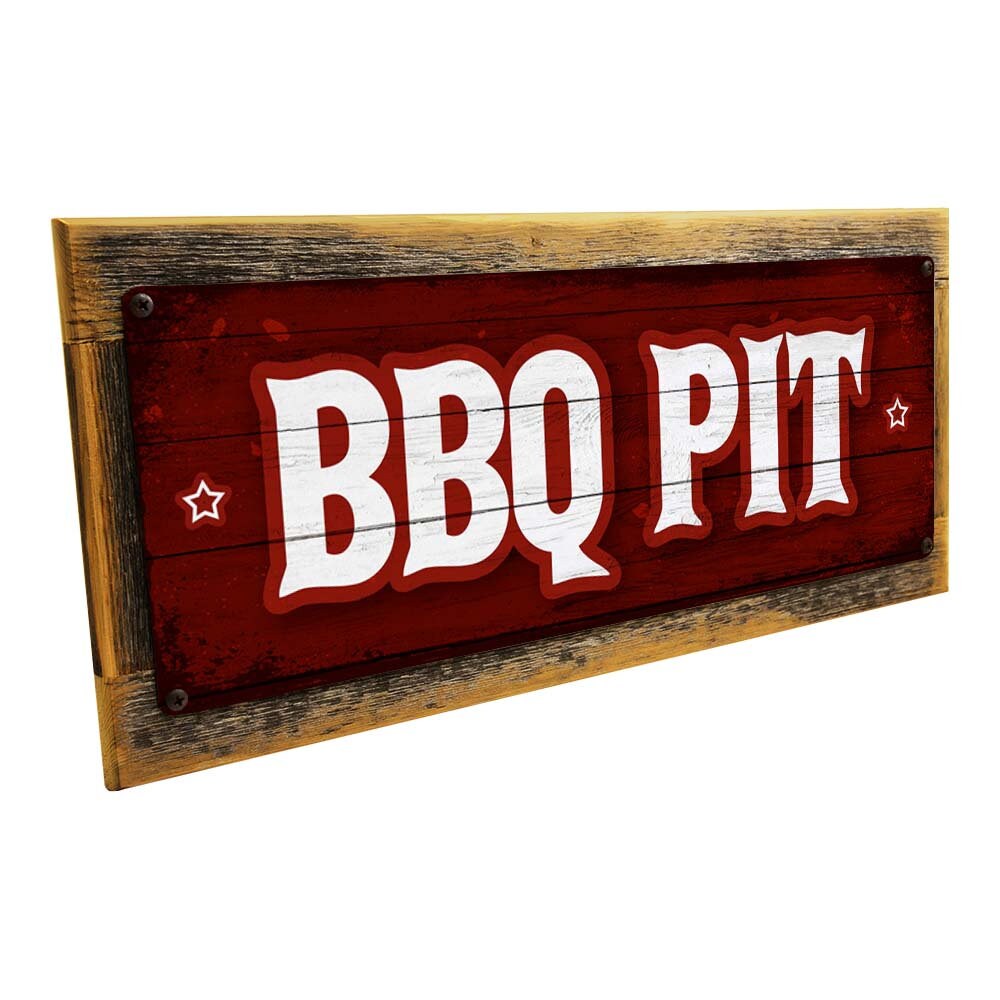 BBQ Pit Metal Sign Wall Decor for Porch Patio or Deck | Etsy