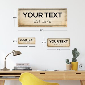 CUSTOM Your Text and Established Year Metal Sign Wall Decor for Home ...