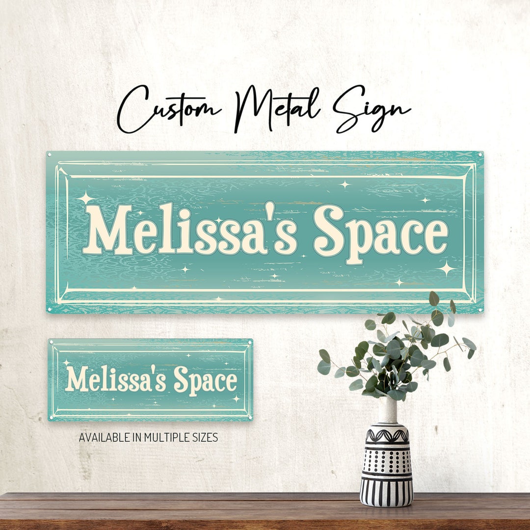 CUSTOM Metal Sign in Cute, Shabby Chic Design, Multiple Colors ...