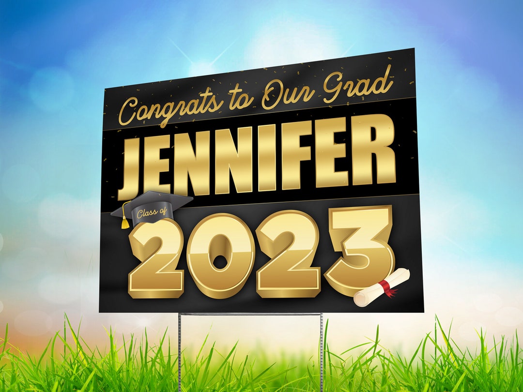 CUSTOM Graduation Yard Sign, Class of 2025, Senior Year Sign ...