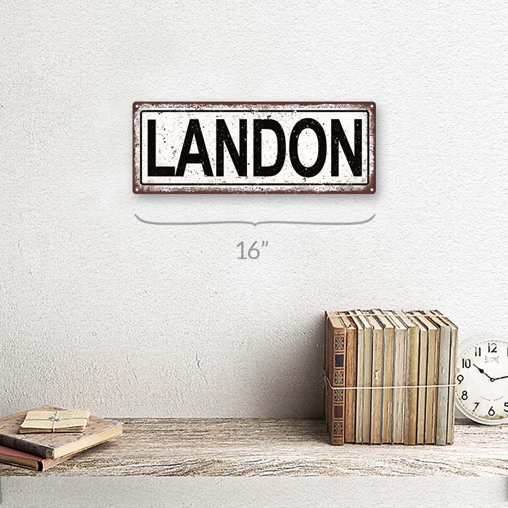 Landon Metal Sign; Wall Decor for Kids Room or Nursery - Etsy