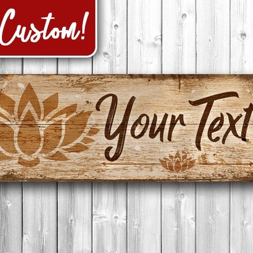 The Zen Den Lotus Metal Sign Wall Decor for Meditation Yoga - Etsy