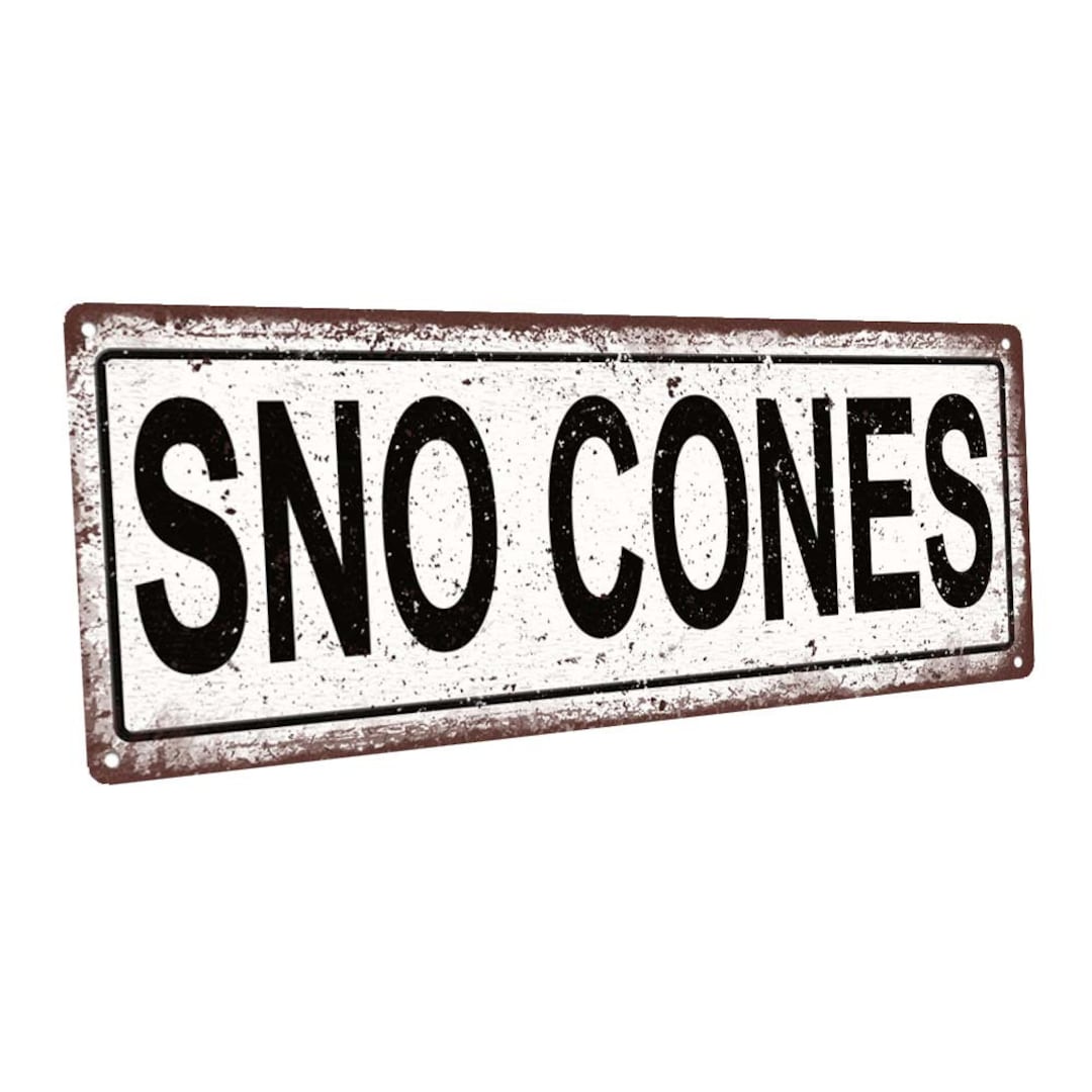 Sno Cones Metal Sign; Wall Decor for Kitchen and Dining Room - Etsy