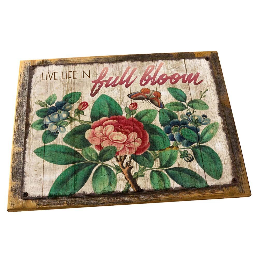Live Life in Full Bloom Metal Sign Wall Decor for Porch - Etsy