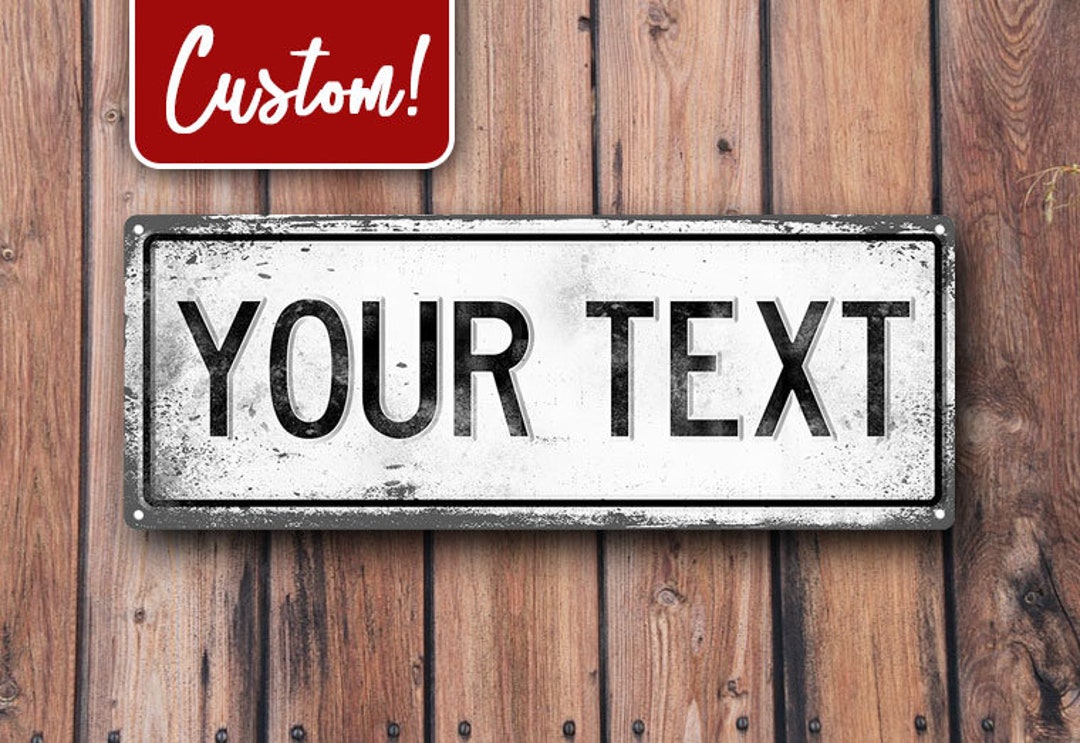 CUSTOM Metal Sign for Home Office Business Personalized - Etsy