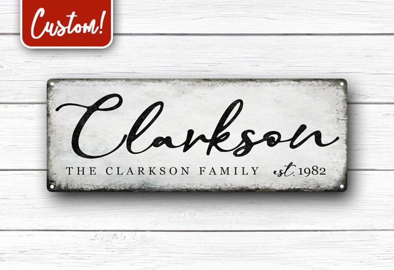 CUSTOM Rustic Farmhouse Design Metal Sign Wall Decor for Home - Etsy