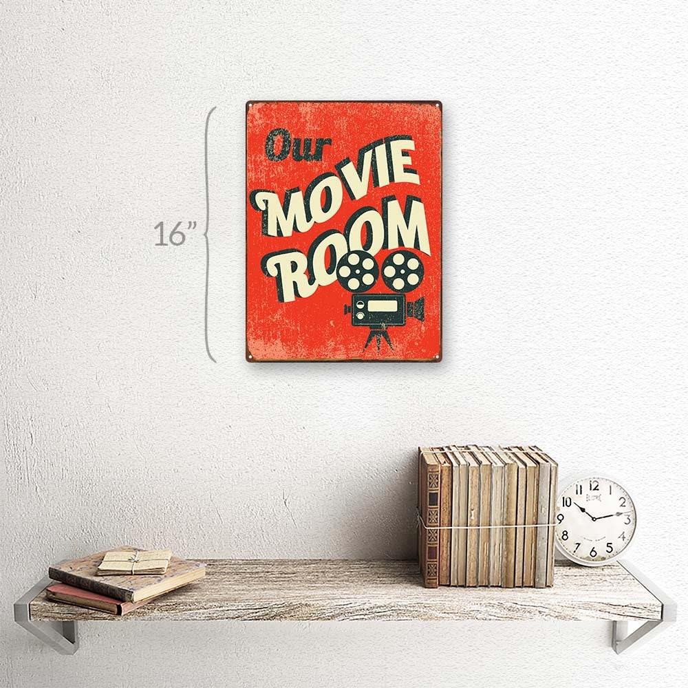 Our Movie Room Metal Sign Wall Decor for Home Theater or | Etsy