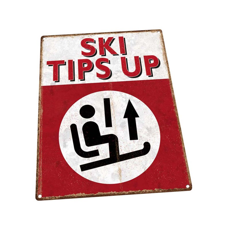 Ski Tips up Metal Art Print for Decorating Vacation, Cabin, and ...