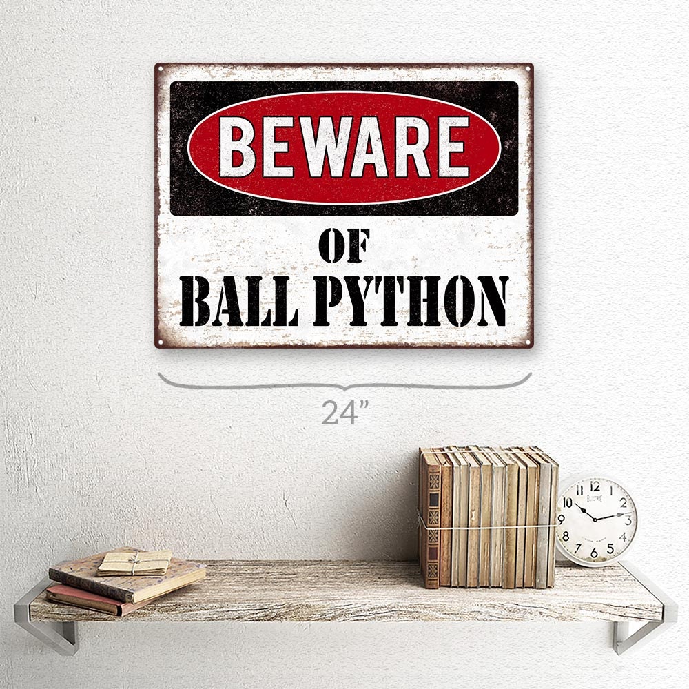 Beware of Ball Python Metal Sign for Vacation Home Decor - Etsy.de