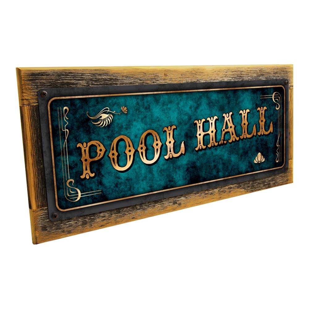 Blue Pool Hall Metal Sign Wall Decor for Mancave Den or | Etsy